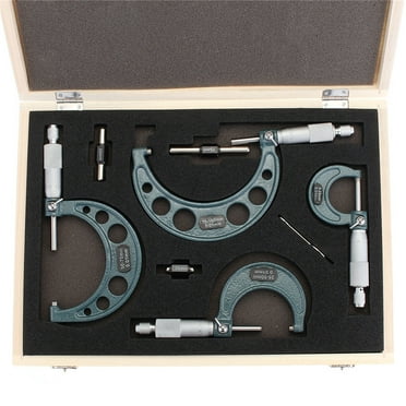 6-Pack 0-6 Outside Micrometer Set, Carbide Standards Micrometers ...