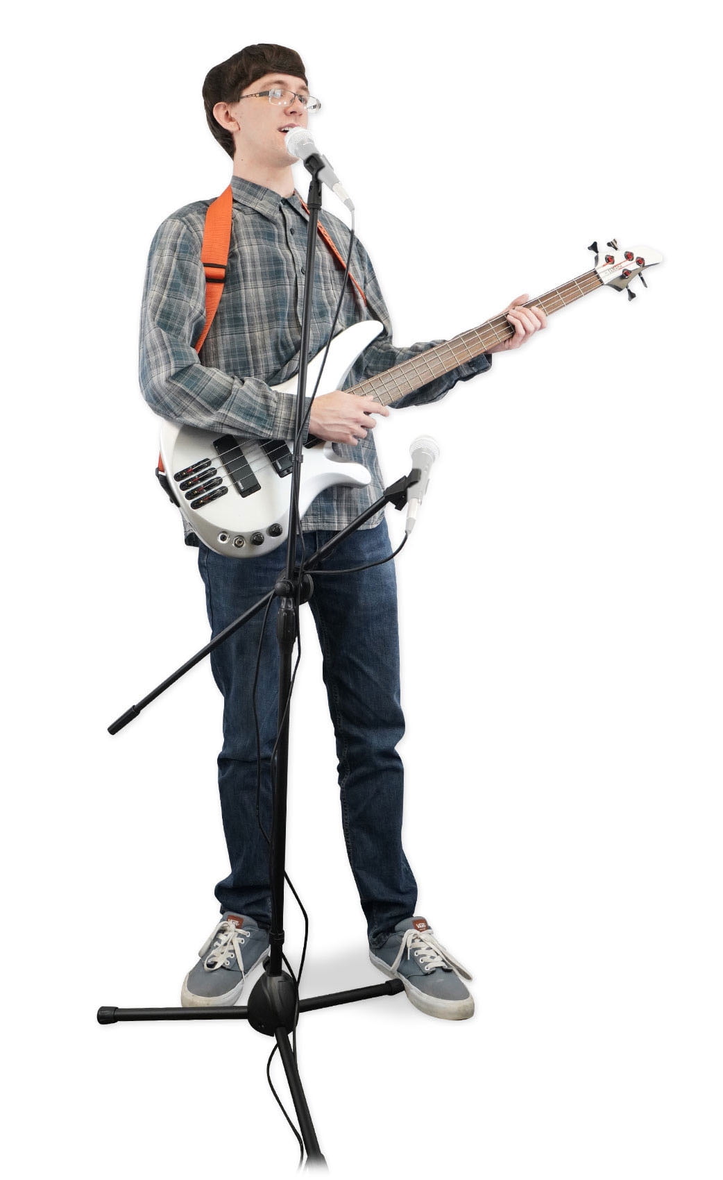 Rockville GIGSTAND DUAL Microphone Mic Stand For Guitar Live Sound ...