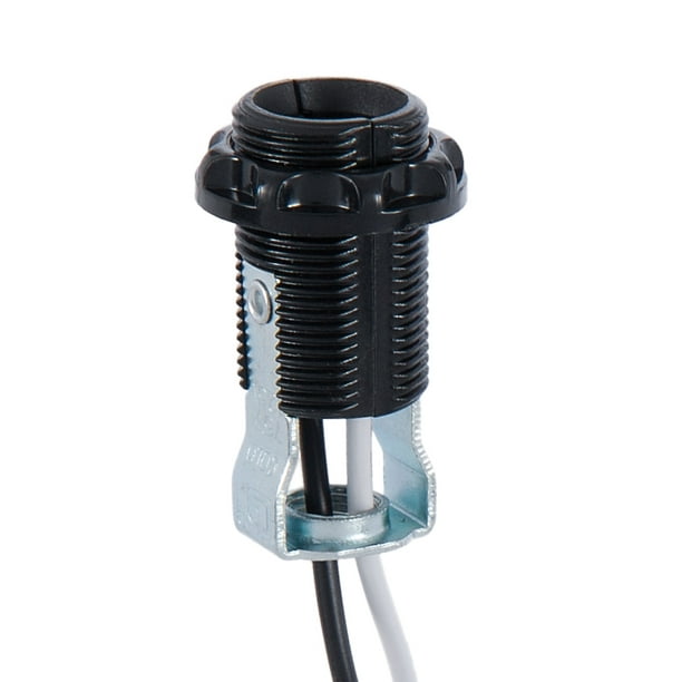 B&P Lamp® E12 candelabra socket with external threads, ring, hickey ...
