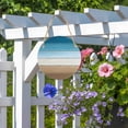 Blue Beige Brown Round Front Door Welcome Sign, 7.8 Inch Wall Hanging ...