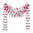 Cififendec 4th of July Glitter Star Garland, 78.74", Patriotic Red ...