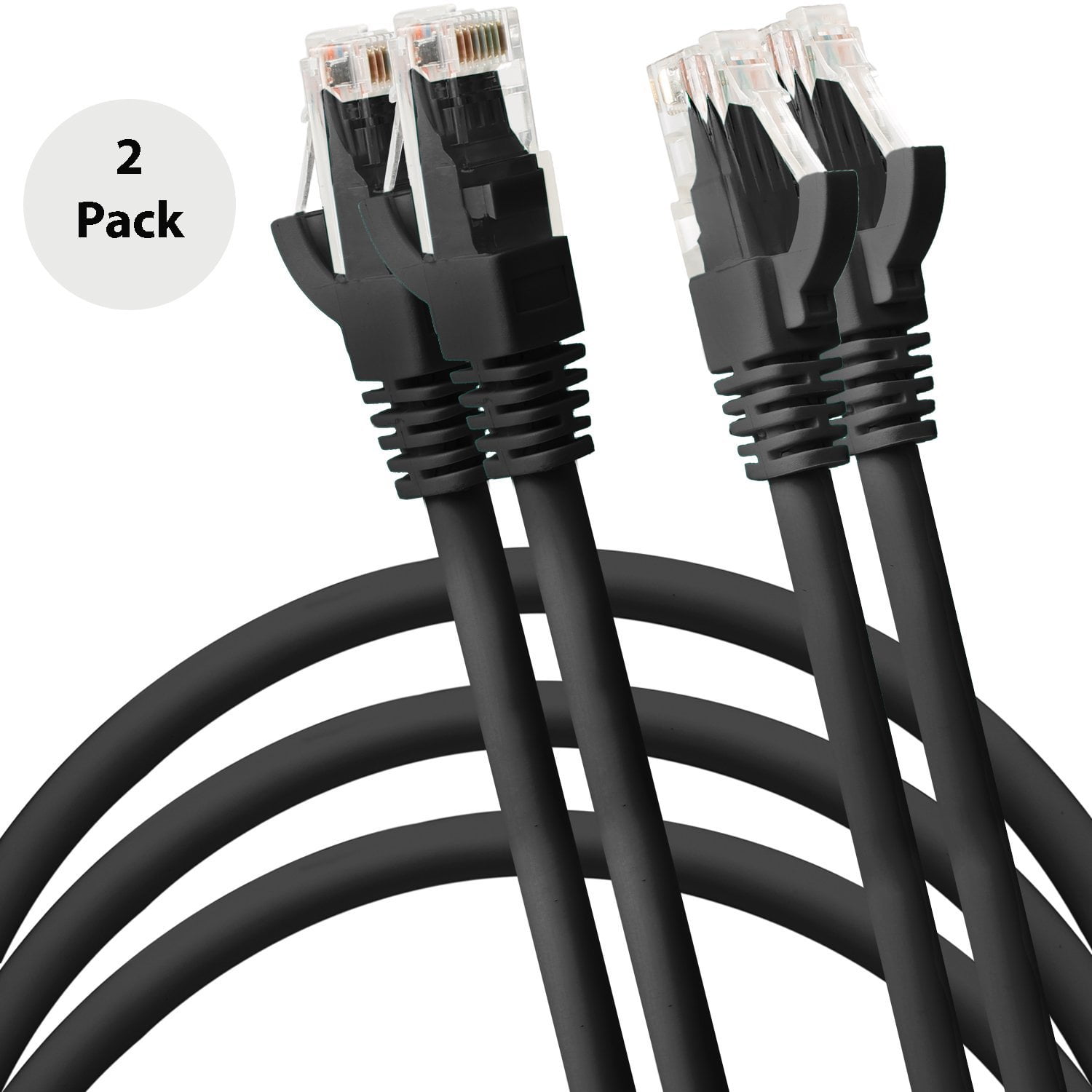 2 Pack Cat6 RJ45 Fast Ethernet Network Cable 15 Feet Black Connects 2-pack-cat6-rj45-fast-ethernet-network-cable-15-feet-black-connects