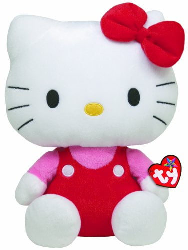 Ty Beanie Baby - Hello Kitty RED OVERALLS (Red Bow) Plush - Walmart.com