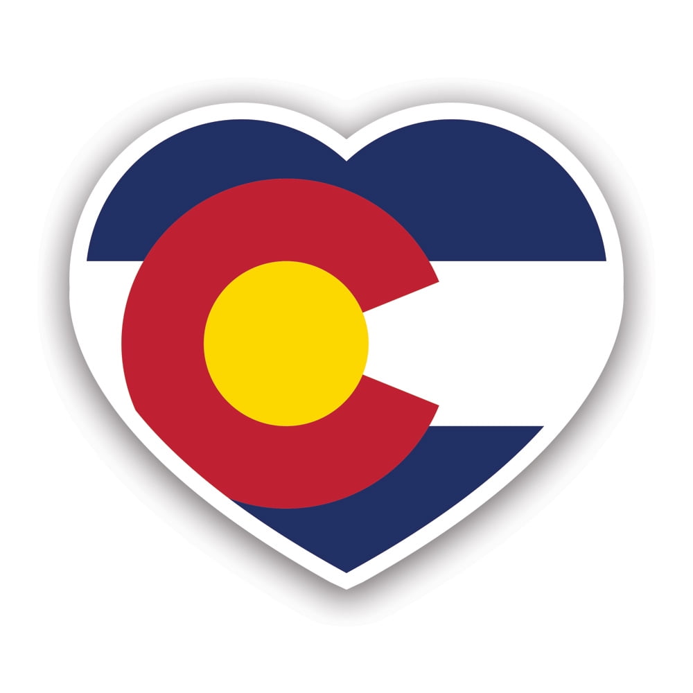 Colorado Heart Sticker Decal - Self Adhesive Vinyl - Weatherproof ...
