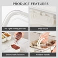 8 Compartment Divided Snack Storage Tray 2 Pack Portable Food Organizer ...