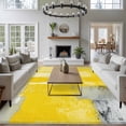 Gradient Yellow Gray Large Area Rugs 5x8 ft Modern Abstract Yellow ...