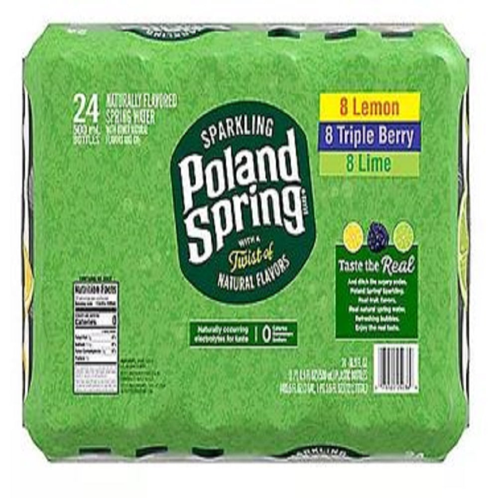 Poland Spring Sparkling Spring Water Variety Pack (16.9 fl. oz., 24 pk ...