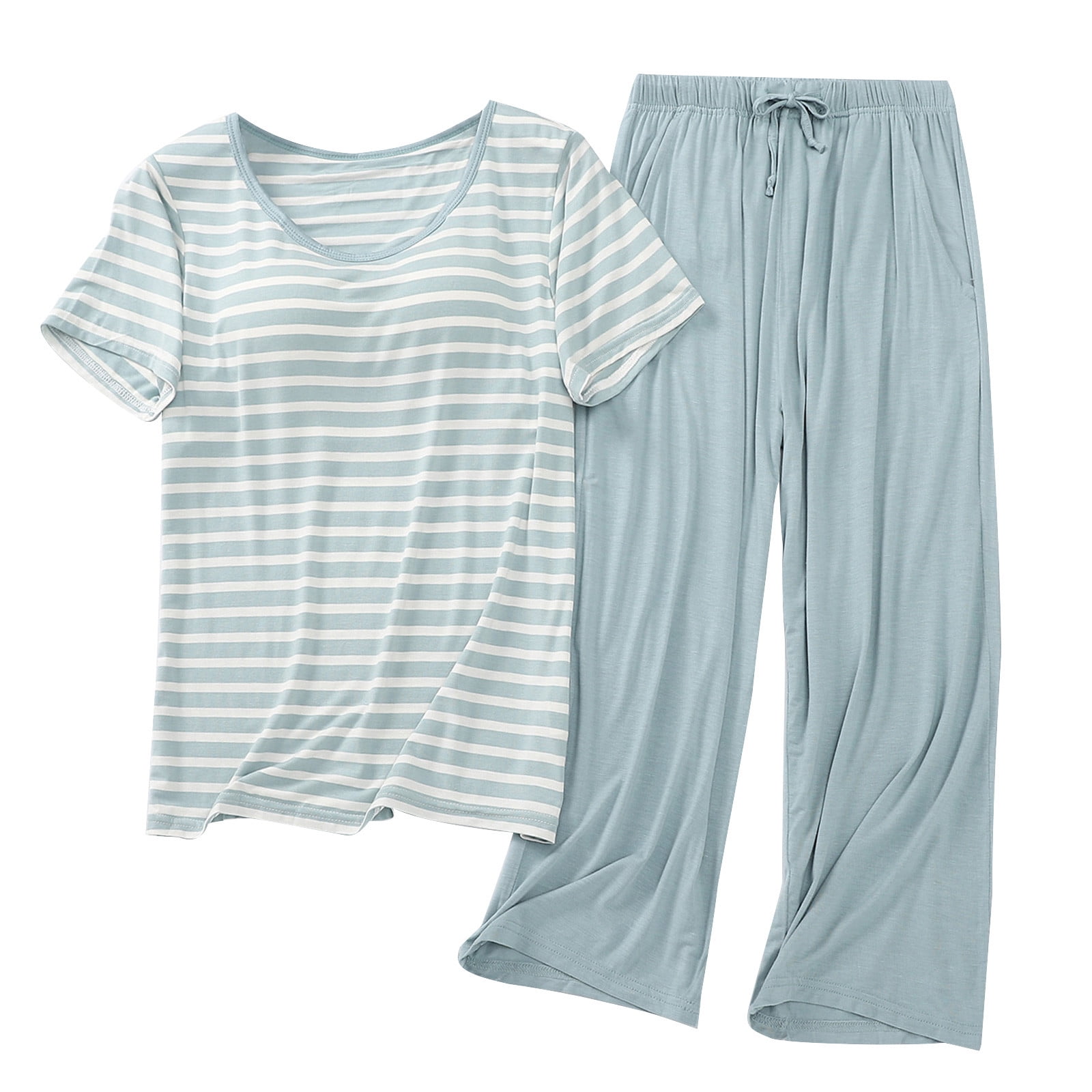 Click here for Aherbiu Pajamas For Women Soft Comfy Set Short Sle... prices