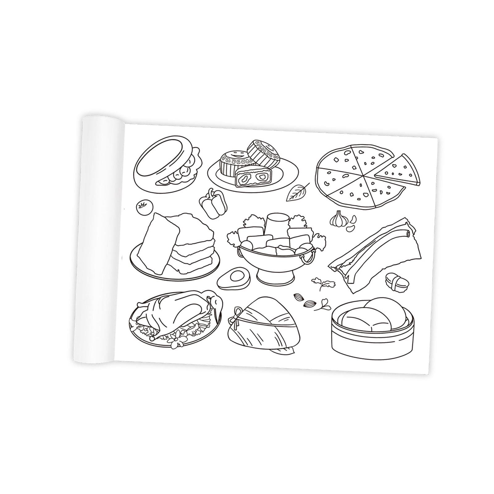 Toddler Sticky Drawing Paper Roll 15x118inch Drawing Color Filling ...