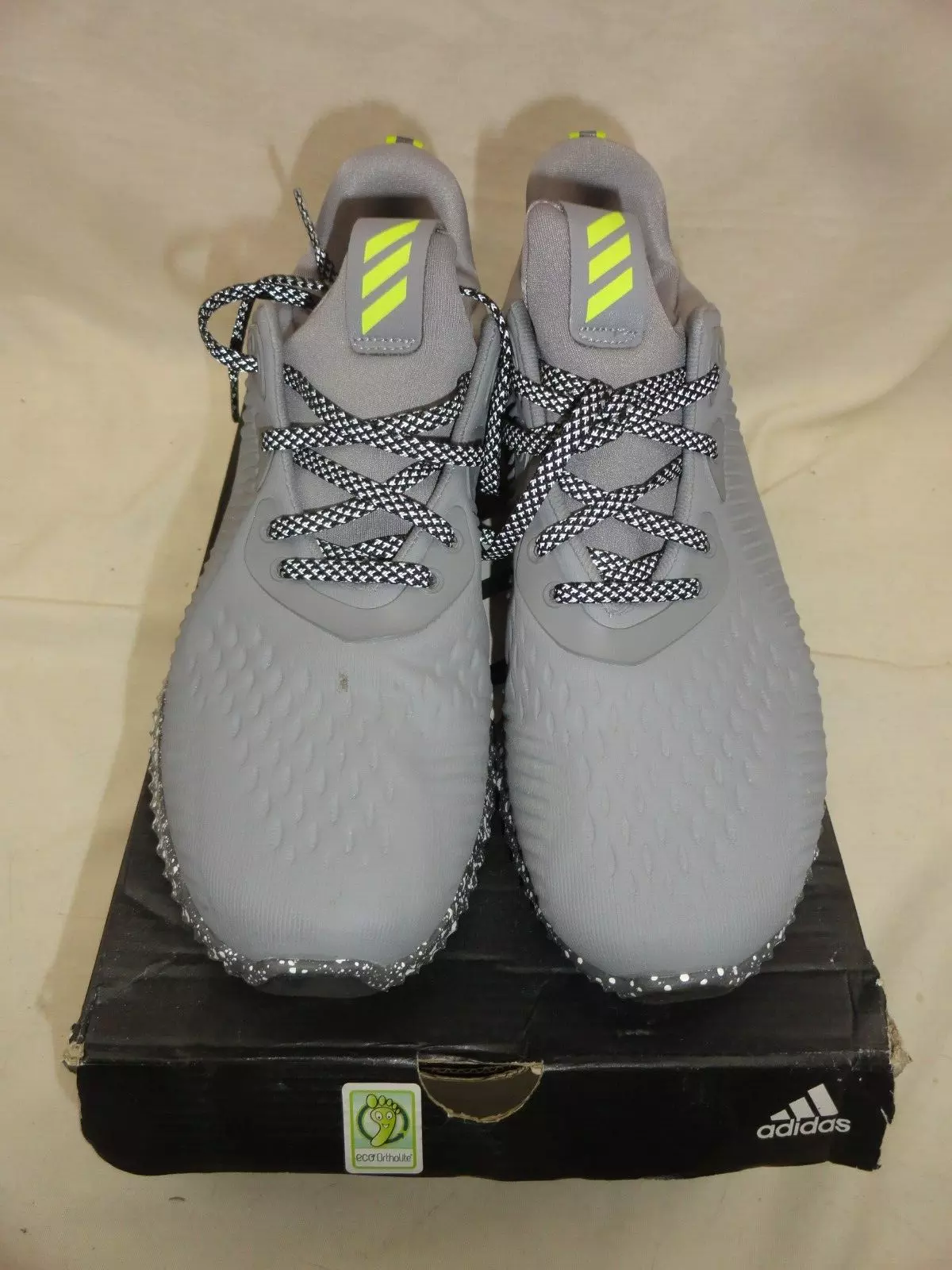 Adi-das alphabounce Continental mens grey running shoes size 6.5 ac8050 ...