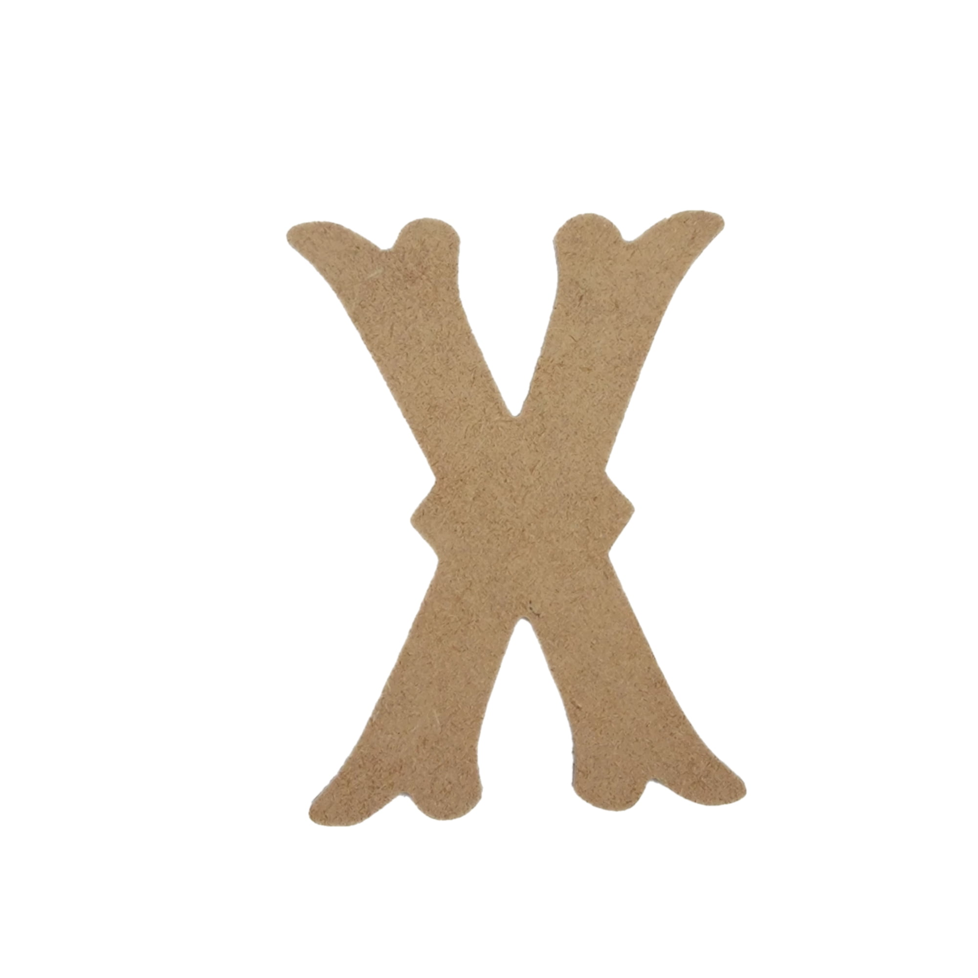 5" Wooden Carnival Letter X Unfinished, Circus Font, Craft Cutout on 1 ...
