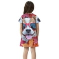 BZSMCE Short Sleeve dress Dress Casual Cotton Dresses-Dog Head Maple ...