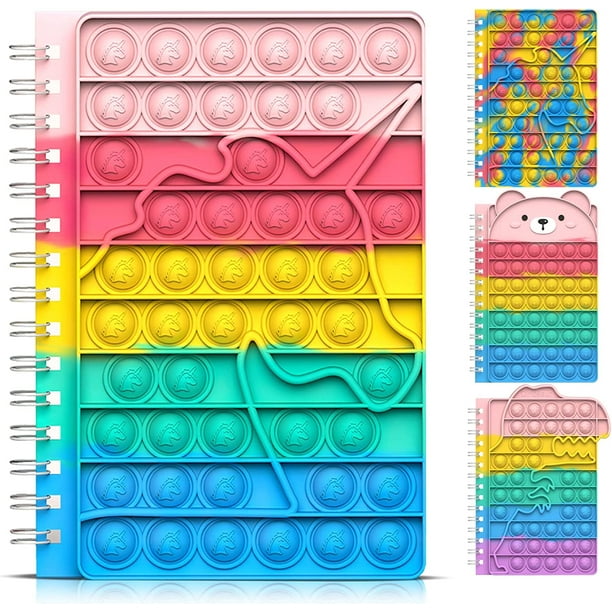 Unicorn Pop Fidget It Notebook A5 Notepad, Unicorn Gifts for Girls ...