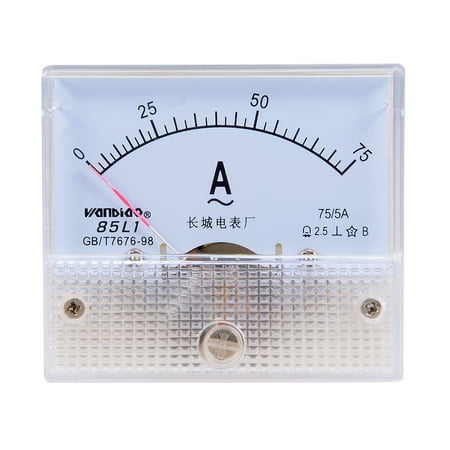 AC 0-75A Analog Panel Ammeter Gauge Ampere Current Meter 85L1 2.5 Error ...
