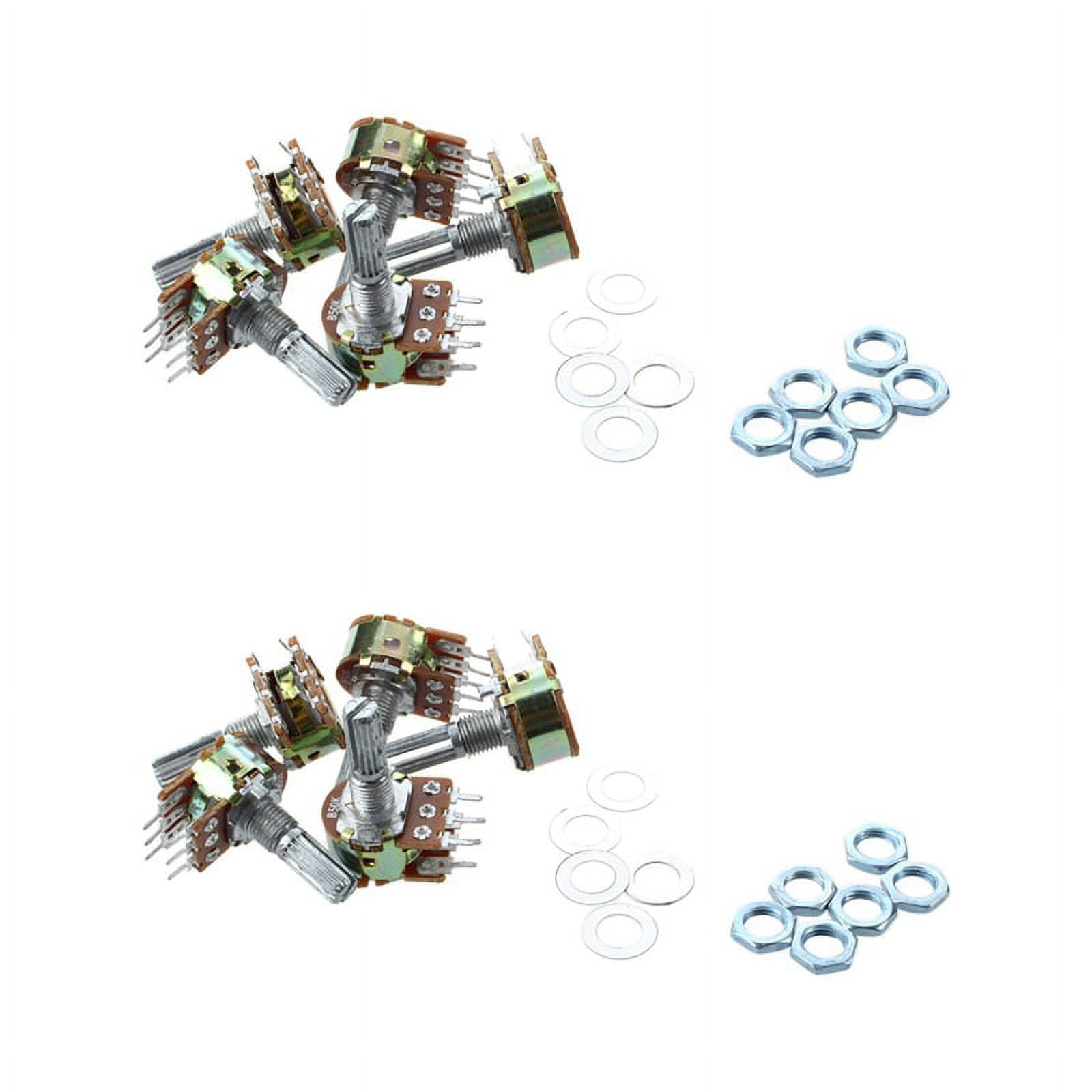10 Pcs B50K 50K Ohm 6 Pins Dividir Ejes de Rotacion Lineales Doble ...