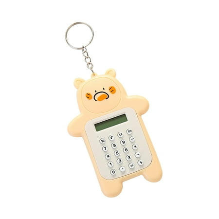 Portable Cute Cartoon Calculator Mini Bear Calculator 8 Digits Display ...