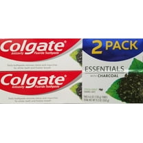 Colgate Essentials Charcoal Toothpaste, Fresh Mint, 4.6 oz, 2 Pack ...