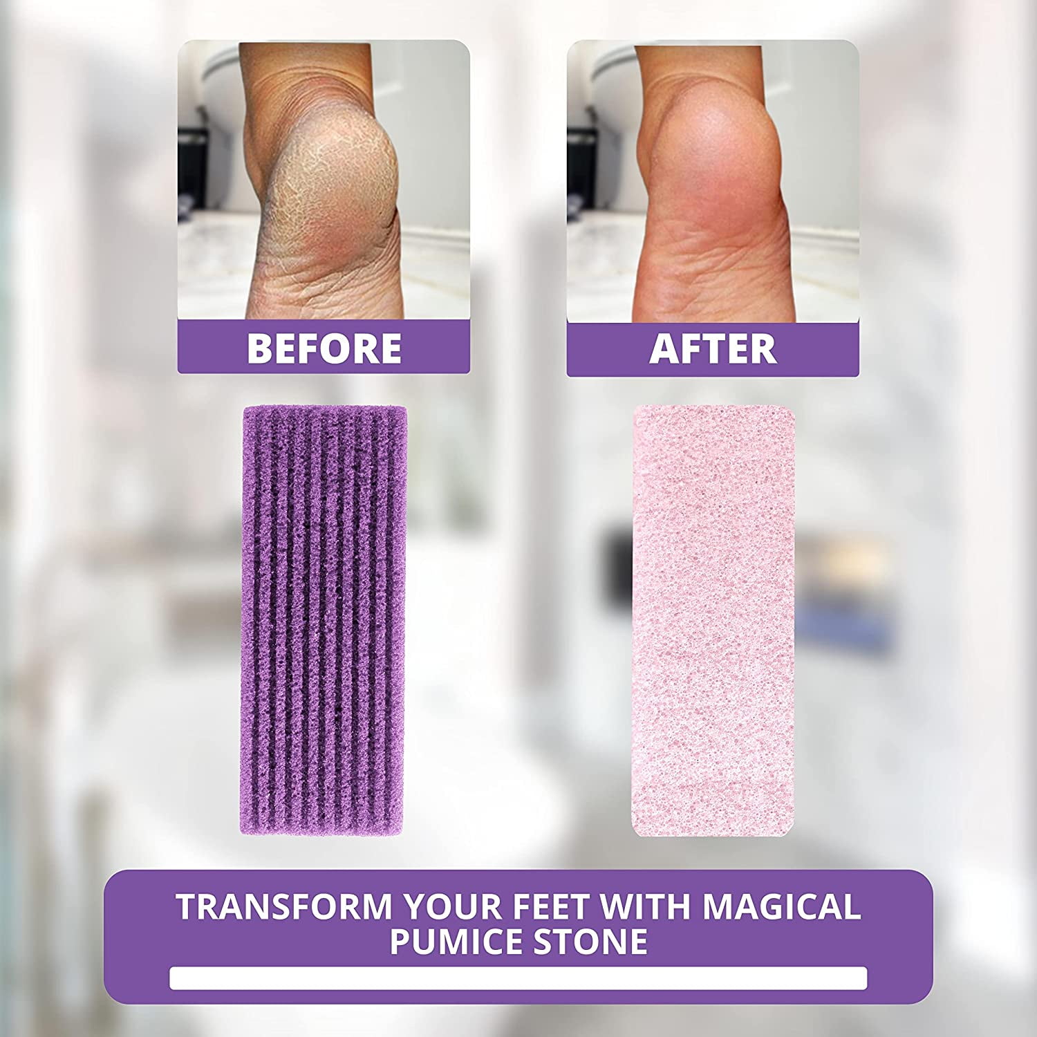 Buy Sunjoy Tech Pumice Stone for Feet - Ultimate 2-in-1 Scrubber and ...