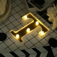 Efavormart 6" 3D Gold Marquee LED Light Up Alphabet Letters Warm White ...
