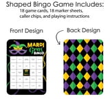 Big Dot of Happiness Colorful Mardi Gras Mask - Bingo Cards and Markers ...
