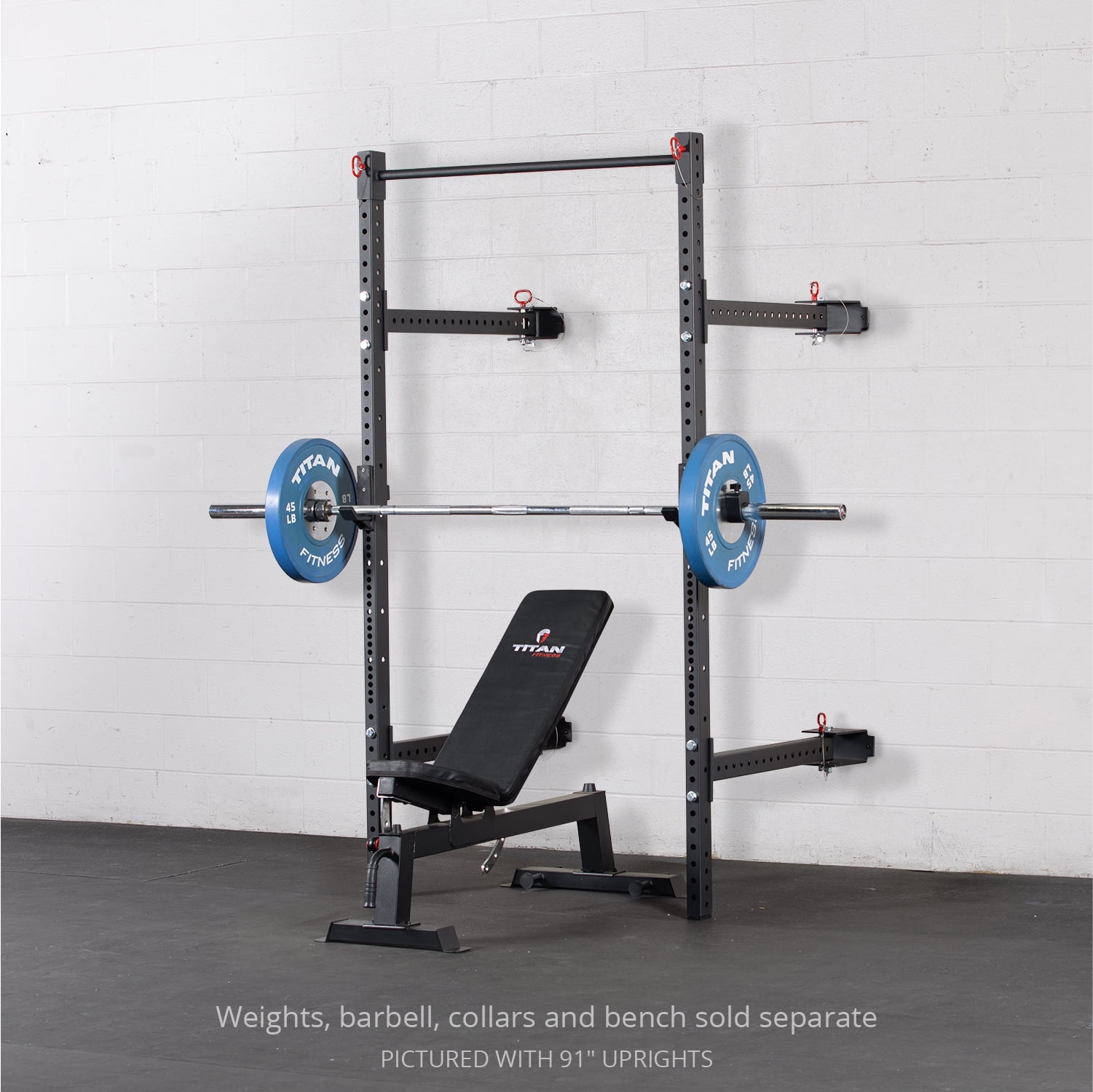 Buy Titan Fitness T-3 Series 82-inch Wall Mounted Folding Power Rack ...