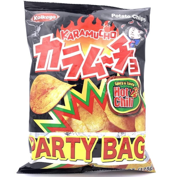 Koikeya Karamucho Potato Chips Party Bag -Hot Chili 6.2oz/(175g ...