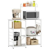 SogesPower 4-Tier Kitchen Stand with Shelves, Toaster and Microwave ...