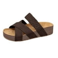 Womens Wedge Sandals Dressy Low Wedges Comfortable Walking Slide Shoes ...