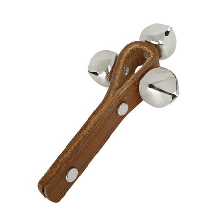 Handle Bell Shaker Handbell Stick Percussion Musical Toy with 3 Jingle ...