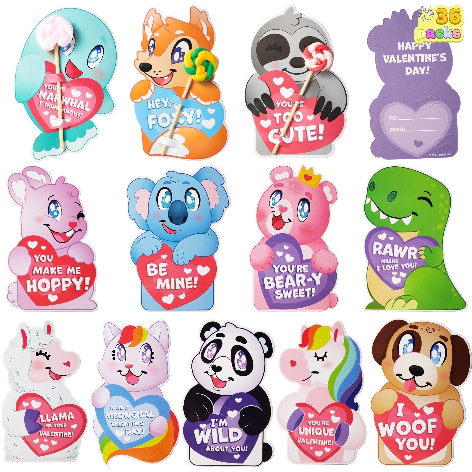 Click here for Joyfy 36 Packs Valentines Day Gifts Cards With Ani... prices
