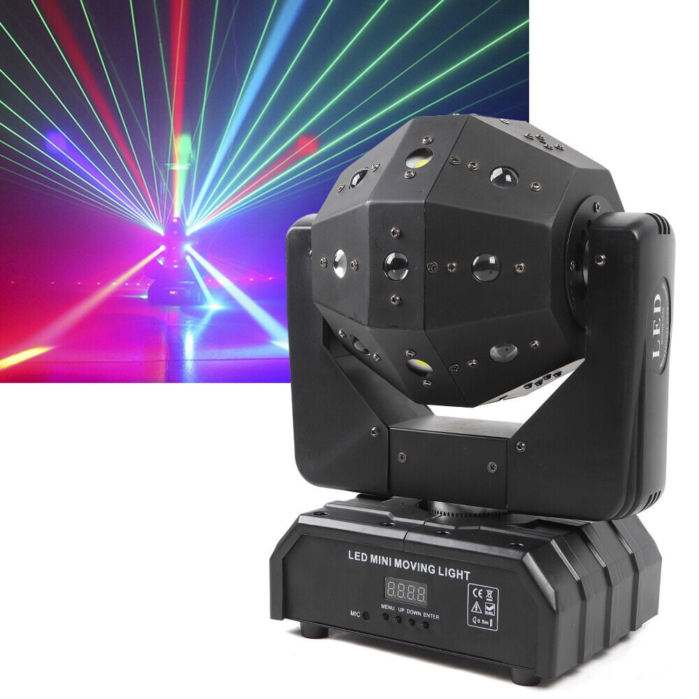 Fichiouy 4 In 1 Moving Head Light RGBW LED Strobe Lamp DJ Disco Party ...