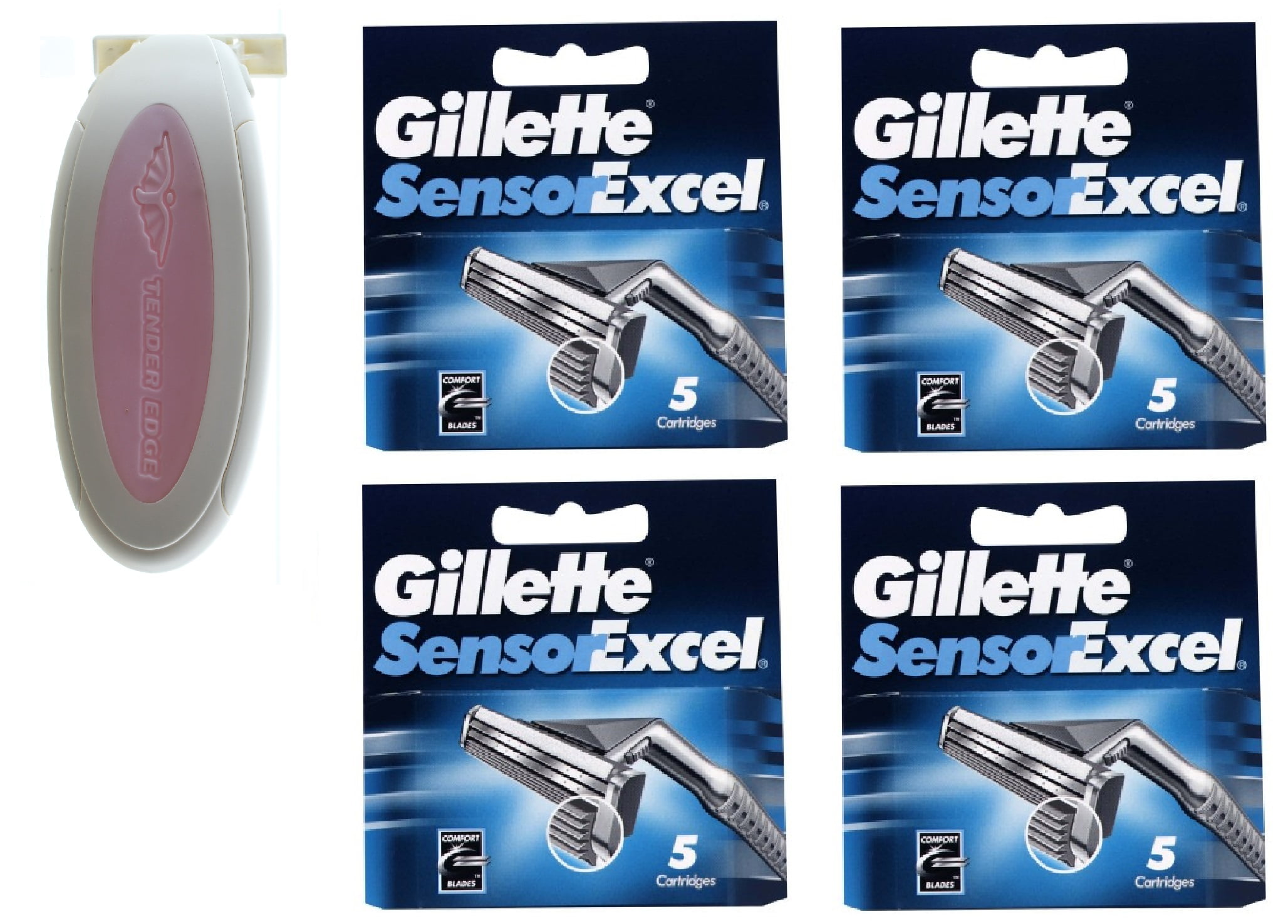 Sensor Excel Women's Compatible Razor (Pink) + Gillette Sensor Excel ...