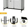 5' x 2' Gondola Grid Wall Tower, Floorstanding Wire Grid with Rolling ...