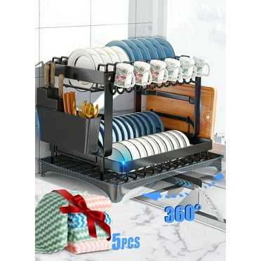 Kitchenaid Stainless Steel Wrap Compact Dish Rack in Satin Gray ...