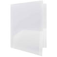JAM Paper Heavy Duty Plastic 2 Pocket Extra Tough School Folders, Clear ...