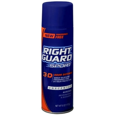 4 Pack - Right Guard Sport Unscented Aerosol Antiperspirant Spray 6 oz ...