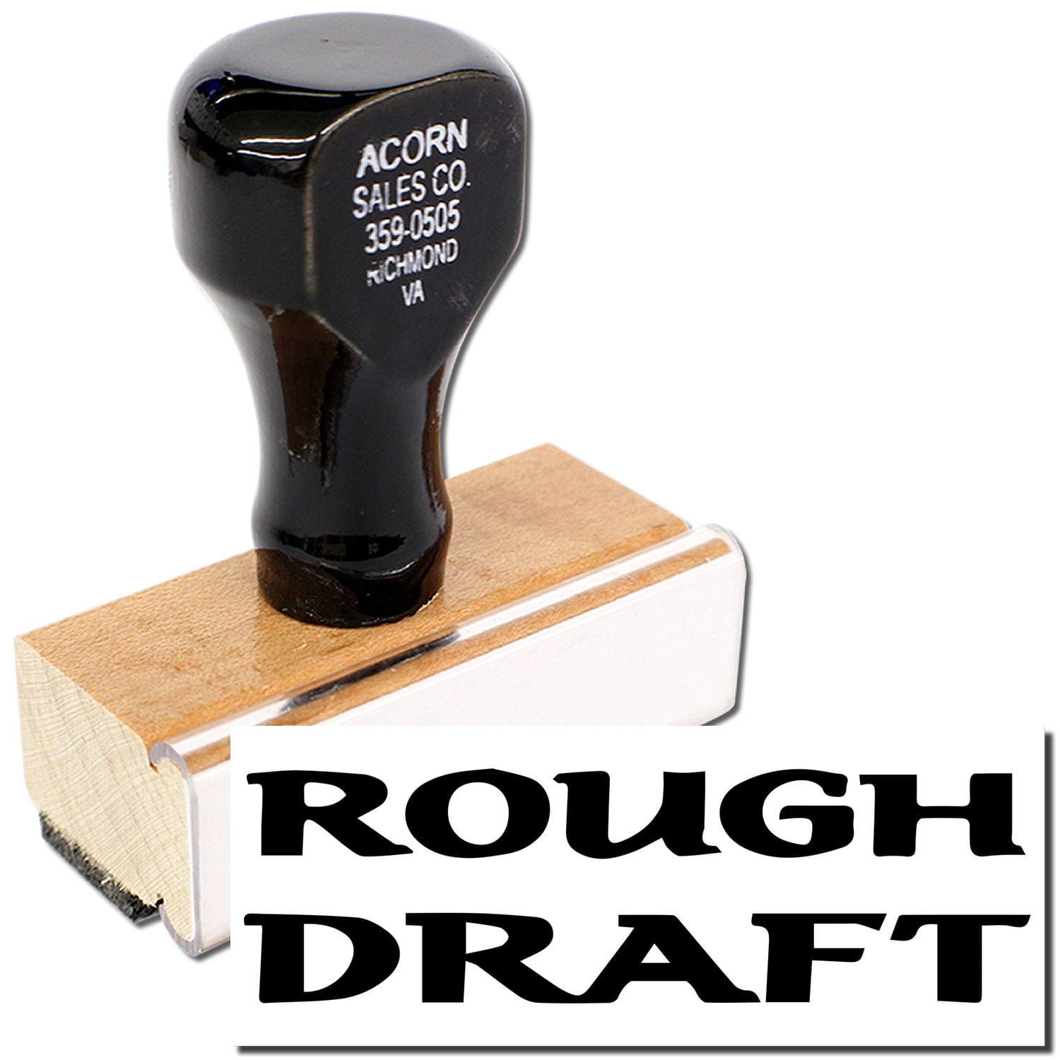 Large Bold Rough Draft Rubber Stamp, Wooden Handle Rubber Stamp, Laser ...