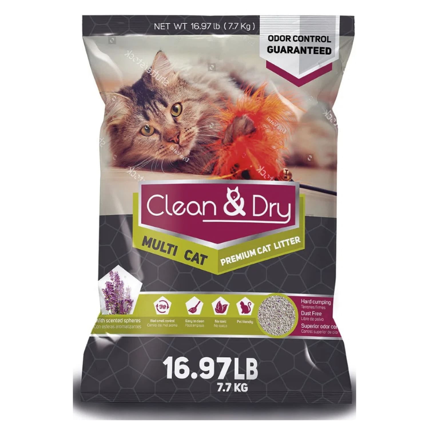 Arena Para Gato Clean & Dry Super Premium de 7.7 Kg (5 Pzas.) | Walmart ...