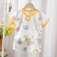 Quealent Baby Kids Pajamas Set, 2-Piece Short Sleeve Sleepwear, Soft ...