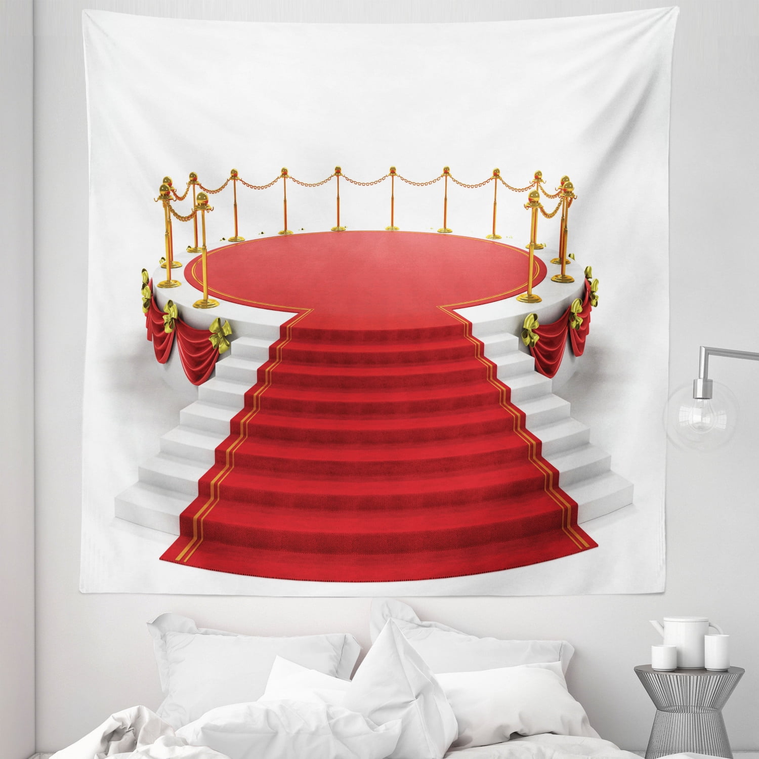 Theatre Tapestry, Simplistic Design Round Stage with Stairs Concert on ...
