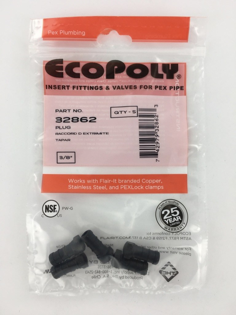 PEX Plug 3/8" 5-Pack - Walmart.com