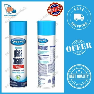 Sprayway Glass Cleaner, 23 oz, Foaming Action, Quick Drying, Effective ...
