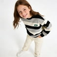 BLNVKOP Children's Two Tone Striped Loose Casual Hoodie Western Style ...