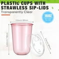 50 Sets Clear Plastic Coffee Cups with Sip Lids, Disposable Plastic PET ...