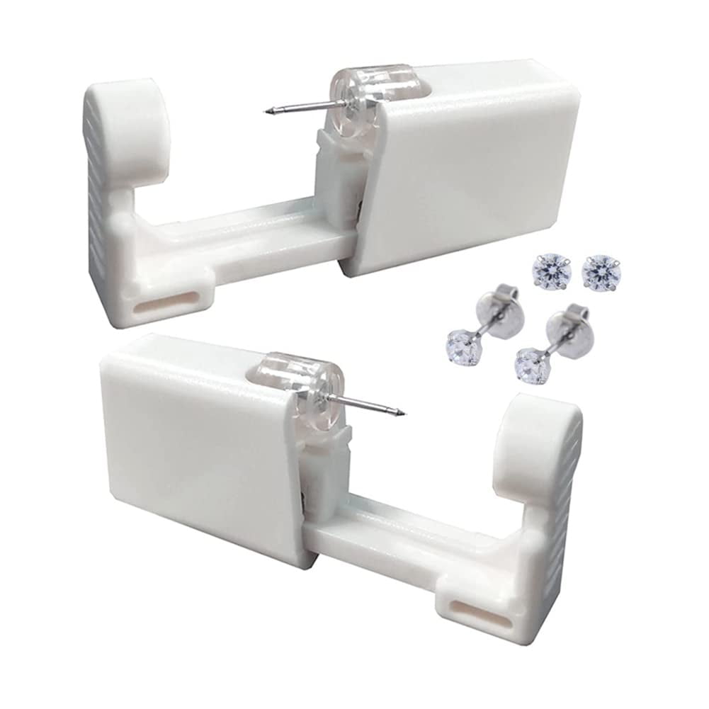 Ear Piercing Kit, 2 Pack Ear Piercing Gun Disposable Safety Ear ...