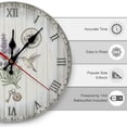 2D Flat Wall Clock Art Print, Silent Non Ticking Battery Operated ...