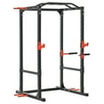 Soozier Power Tower Squat Cage, Adjustable Multi-Function Home Gym ...