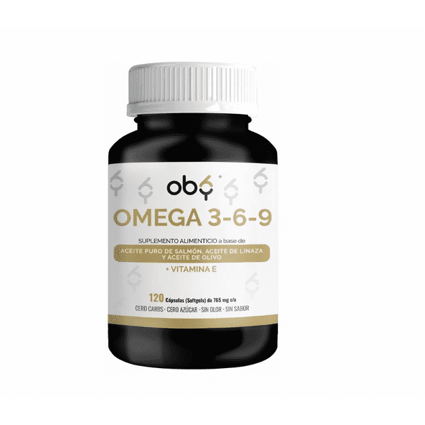 Omega 3 6 9 con Vitamina E. Omega 3 Salmon + Omega 6 Aceite de linaza, Omega 9 Aceite de olivo ...