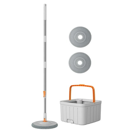 Round Flat Floor Mop Bucket Set Mop , with Separated Clean and Dirty ...