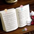 80Pcs Plastic Paper Clips Bookmark Marking Clips with Wood Rose Mixed ...